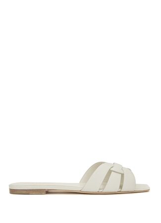 Kadın Tribute Beyaz Deri Terlik 36 EU Kadın Tribute Beyaz Deri Terlik 36 EU