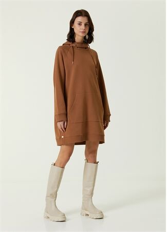 Network Kadın Basic Fit Kahverengi Elbise S EU