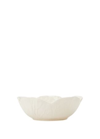 Bordallo Pinheiro Bej Desenli Porselen Kase