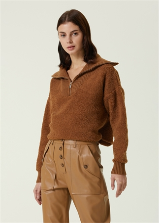 Network Kadın Basic Fit Camel Kazak Kahverengi XS EU Network Kadın Basic Fit Camel Kazak Kahverengi XS EU