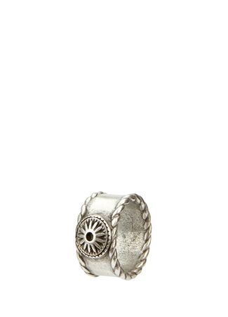 Academia Kadın Çiçek Desenli Yüzük Gri 7