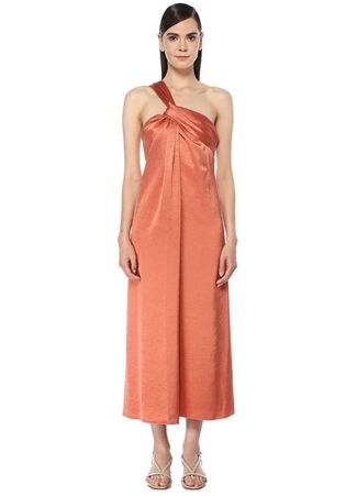 Nanushka Kadın Zena Pembe Tek Askılı Midi Elbise XS EU