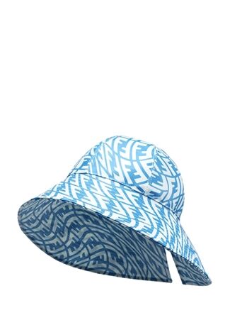 Fendi Kadın Mavi Logo Desenli Şapka L EU Fendi Kadın Mavi Logo Desenli Şapka L EU