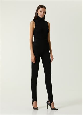 Prada Kadın Siyah Topuk Detaylı Tayt 42 IT