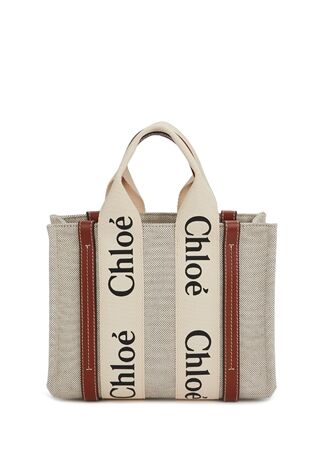 Chloe Kadın Woody Small Bej Kahve Omuz Çantası Kahverengi EU