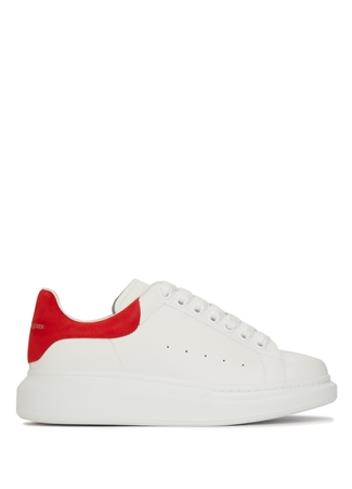 Alexander McQueen Kadın Oversize Beyaz Logolu Deri Sneaker Kırmızı 35.5 EU Alexander McQueen Kadın Oversize Beyaz Logolu Deri Sneaker Kırmızı 35.5 EU