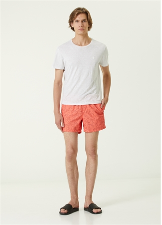 Beymen Club Erkek Pembe Beli Kordonlu Kuş Desenli Mayo Kırmızı XS