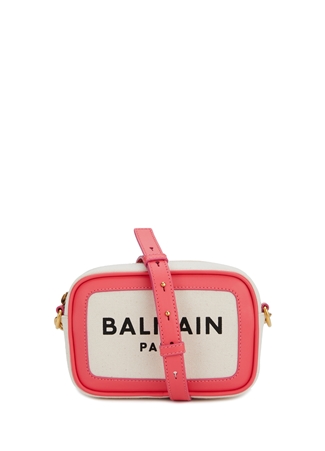 Balmain Kadın B Army Pembe Logolu Omuz Çantası Bej EU Balmain Kadın B Army Pembe Logolu Omuz Çantası Bej EU