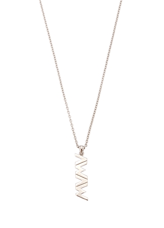 AtolyeWolf Erkek Logo Formlu Gümüş Rengi Kolye Gri EU AtolyeWolf Erkek Logo Formlu Gümüş Rengi Kolye Gri EU