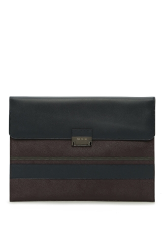 Pal Zileri Erkek Siyah Mor Logolu Deri El Portföyü EU Pal Zileri Erkek Siyah Mor Logolu Deri El Portföyü EU