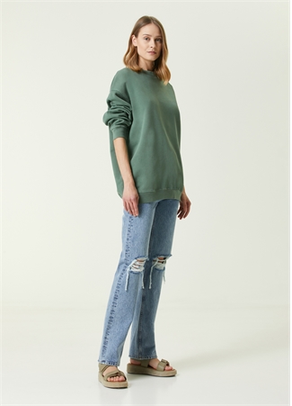 Anine Bing Kadın Kat Straight Mavi Jean Pantolon 26 US Anine Bing Kadın Kat Straight Mavi Jean Pantolon 26 US