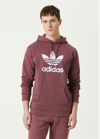 adidas Erkek Adicolor Classics Trefoil Kapüşonlu Sweatshirt Bordo S EU adidas Erkek Adicolor Classics Trefoil Kapüşonlu Sweatshirt Bordo S EU