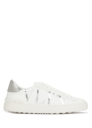 Valentino Garavani Kadın VLTN Open Beyaz Silver Deri Sneaker 36 EU Valentino Garavani Kadın VLTN Open Beyaz Silver Deri Sneaker 36 EU