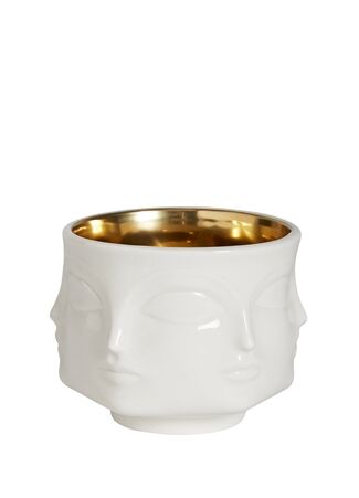 Jonathan Adler Muse Beyaz Porselen Dekoratif Kase