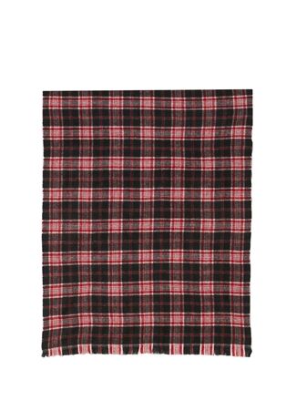 Beymen Hediye Kadın Siyah Kırmızı Ekose Desenli Şal EU