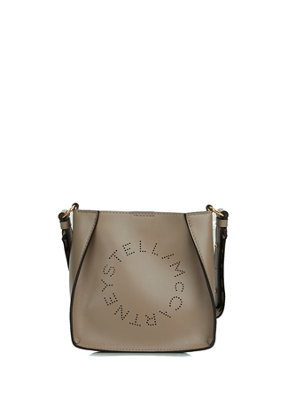 Stella McCartney Kadın Vizon Logo Delikli Omuz Çantası Bej EU Stella McCartney Kadın Vizon Logo Delikli Omuz Çantası Bej EU