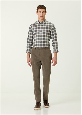Corneliani Erkek Regular Fit Haki Pantolon 48 IT Corneliani Erkek Regular Fit Haki Pantolon 48 IT