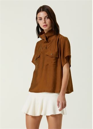 Network Kadın Regular Fit Kahverengi Bluz XL EU