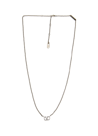 Valentino Garavani Erkek VLogo Zincir Kolye Gri EU Valentino Garavani Erkek VLogo Zincir Kolye Gri EU