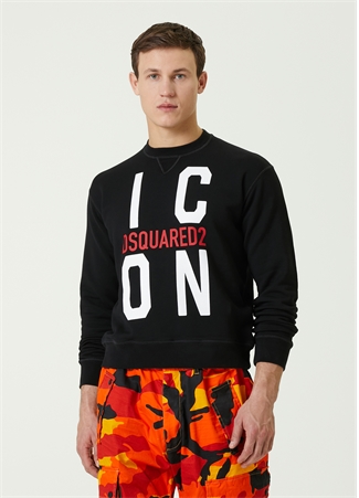 Dsquared2 Erkek Icon Siyah Sweatshirt M EU Dsquared2 Erkek Icon Siyah Sweatshirt M EU
