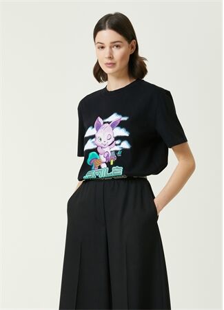 Stella McCartney Kadın TSHIRT Siyah 40 IT