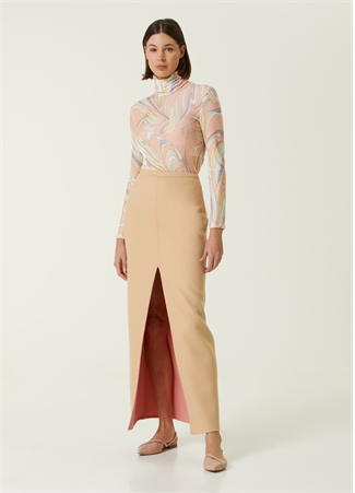 Emilio Pucci Kadın Camel Yırtmaç Detaylı Maksi Yün Etek Kahverengi 42 IT Emilio Pucci Kadın Camel Yırtmaç Detaylı Maksi Yün Etek Kahverengi 42 IT