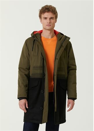 Beymen Club Erkek Haki Kapüşonlu Yün Kaban M