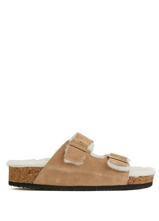 Network Kadın Bej Süet Terlik 36 EU