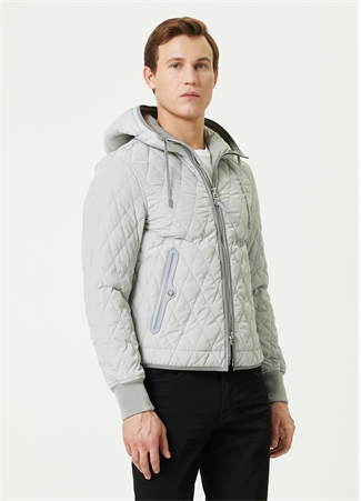 Tom Ford Erkek Gri Kapüşonlu Kapitoneli Mont 52 IT Tom Ford Erkek Gri Kapüşonlu Kapitoneli Mont 52 IT