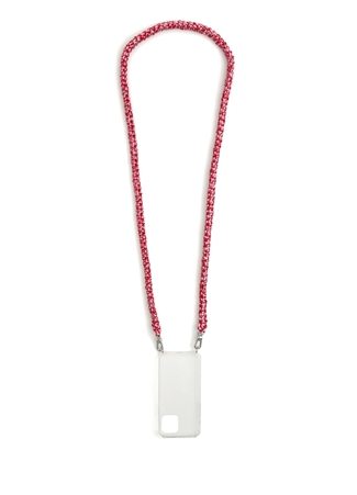 Giena Kadın Niaj Pembe Saten iPhone Telefon Askısı EU