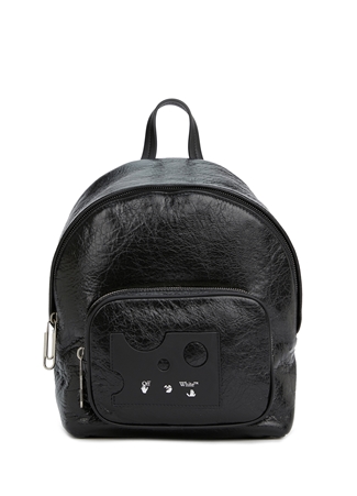 Off-White Kadın Siyah Deri Sırt Çantası EU