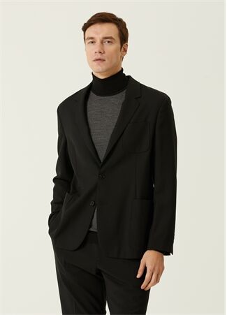 Paul Smith Erkek Siyah Kelebek Yaka Yün Ceket 48 IT