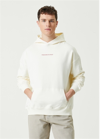 Freedom of Space Erkek Mental Distance Ekru Kapüşonlu Sweatshirt Bej M EU Freedom of Space Erkek Mental Distance Ekru Kapüşonlu Sweatshirt Bej M EU