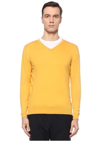 Beymen Erkek Sarı V Yaka Kazak M EU