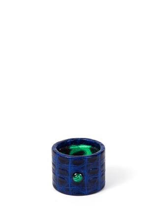 Madame Malachite Lacivert Desenli 6li Peçetelik Mavi