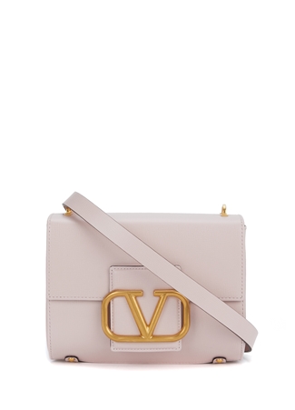 Valentino Garavani Kadın Pembe Logo Detaylı Deri Çanta EU Valentino Garavani Kadın Pembe Logo Detaylı Deri Çanta EU