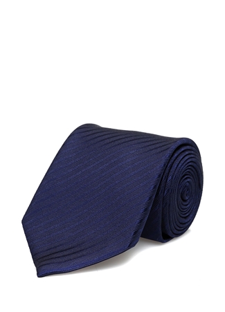 Pal Zileri Erkek Lacivert Verev Çizgili İpek Kravat EU