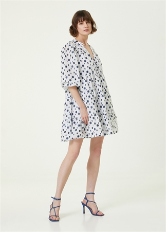 Network Kadın Lacivert Beyaz Mini Boy Elbise 36 EU Network Kadın Lacivert Beyaz Mini Boy Elbise 36 EU