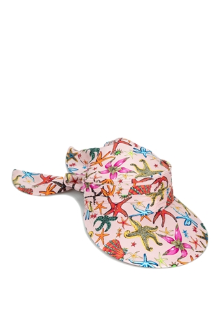 Versace Kadın Pembe Yıldız Desenli İpek Şapka 58 EU Versace Kadın Pembe Yıldız Desenli İpek Şapka 58 EU