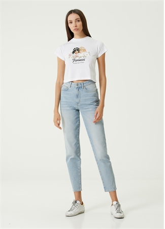 FIORUCCI Kadın Angels Tara Tapered Fit Mavi Jean Pantolon 26 US FIORUCCI Kadın Angels Tara Tapered Fit Mavi Jean Pantolon 26 US
