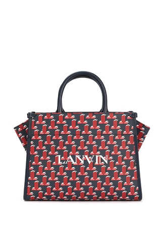 Lanvin Kadın Lacivert Kırmızı Logo Detaylı Çanta EU Lanvin Kadın Lacivert Kırmızı Logo Detaylı Çanta EU