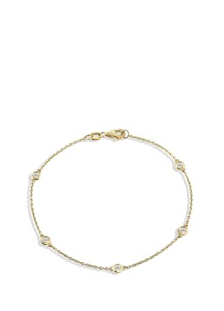 Collection-Pimiento Kadın Pırlanta Detaylı Altın Rengi Bileklik EU