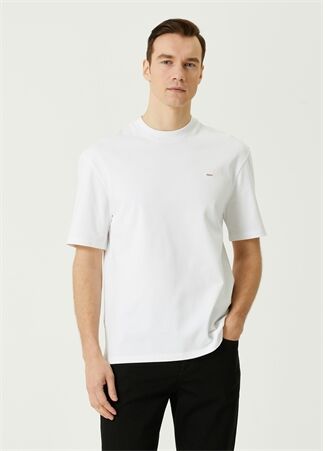 Zegna Erkek Beyaz Logo Detaylı T-shirt 54 IT