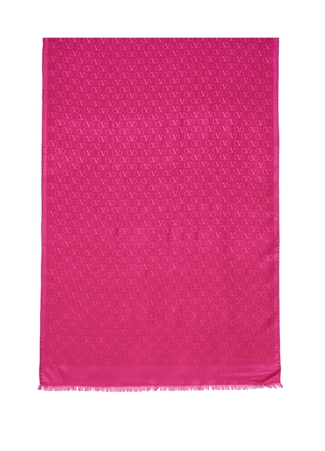 Valentino Garavani Kadın Pembe Logo Desenli İpek Şal Eu