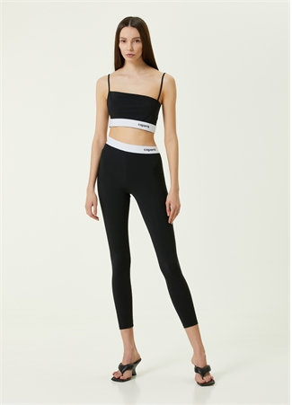 Coperni Kadın Siyah Asimetrik Logo Bantlı Tayt S EU