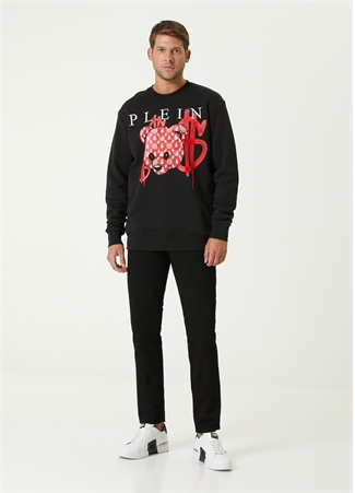 Philipp Plein Erkek Siyah Dar Paça Jean Pantolon 34 US