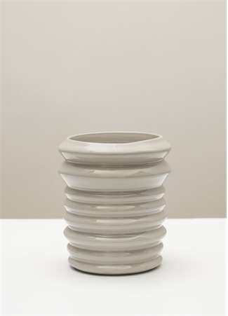 Vibe Oyster Gri Seramik Mumluk