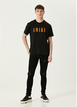 Amiri Erkek Siyah Yıpratmalı Jean Pantolon 3 Us Amiri Erkek Siyah Yıpratmalı Jean Pantolon 3 Us
