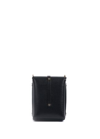 Hiva Atelier Kadın Astrum Siyah Logolu Deri Omuz Çantası EU