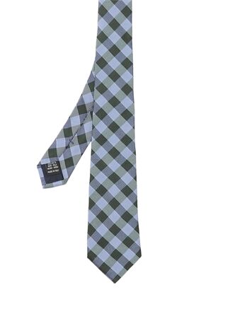 Pal Zileri Erkek Yeşil Mavi Desenli İpek Kravat Eu